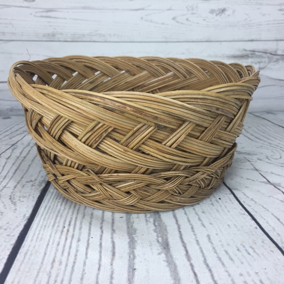 Accents | Woven Rattan Baskets Set Hanging Wall Boho Vtg | Poshmark